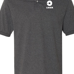 UBER Logo Printing on Several Colors Jerzees or Gildan Polo Shirt as ...