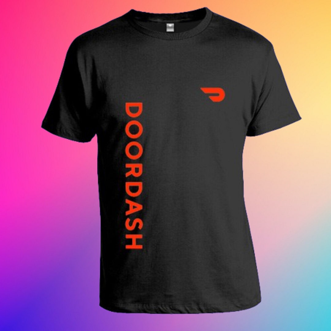 DOORDASH Logo Printing Vertical on Side as Pictures Several Colors ...