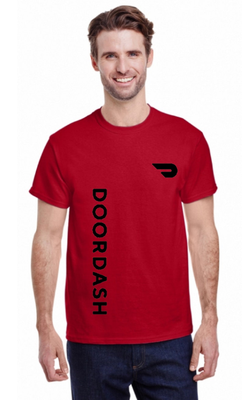 DOORDASH Logo Printing Vertical on Side as Pictures Several Colors ...