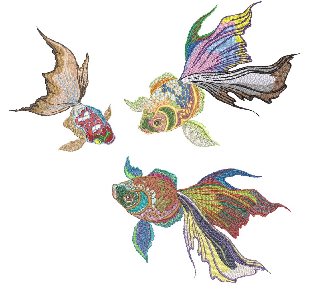 Aquarium Fish Big Size Design 15" X 15.5" so Many Colors (67 Colors ...