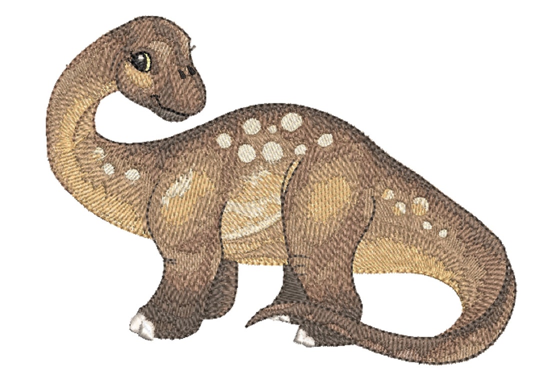 Dinosaur Embroidery Design: Brontosaurus Applique (multi-format) - Etsy