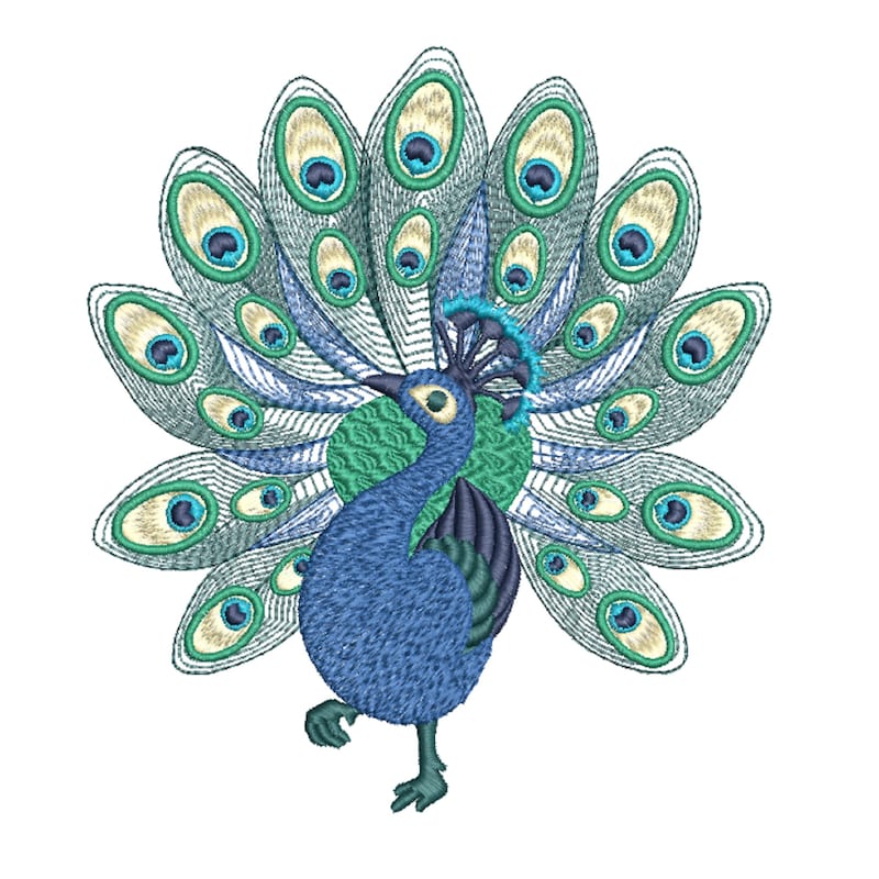 Peacock Embroidery - Etsy