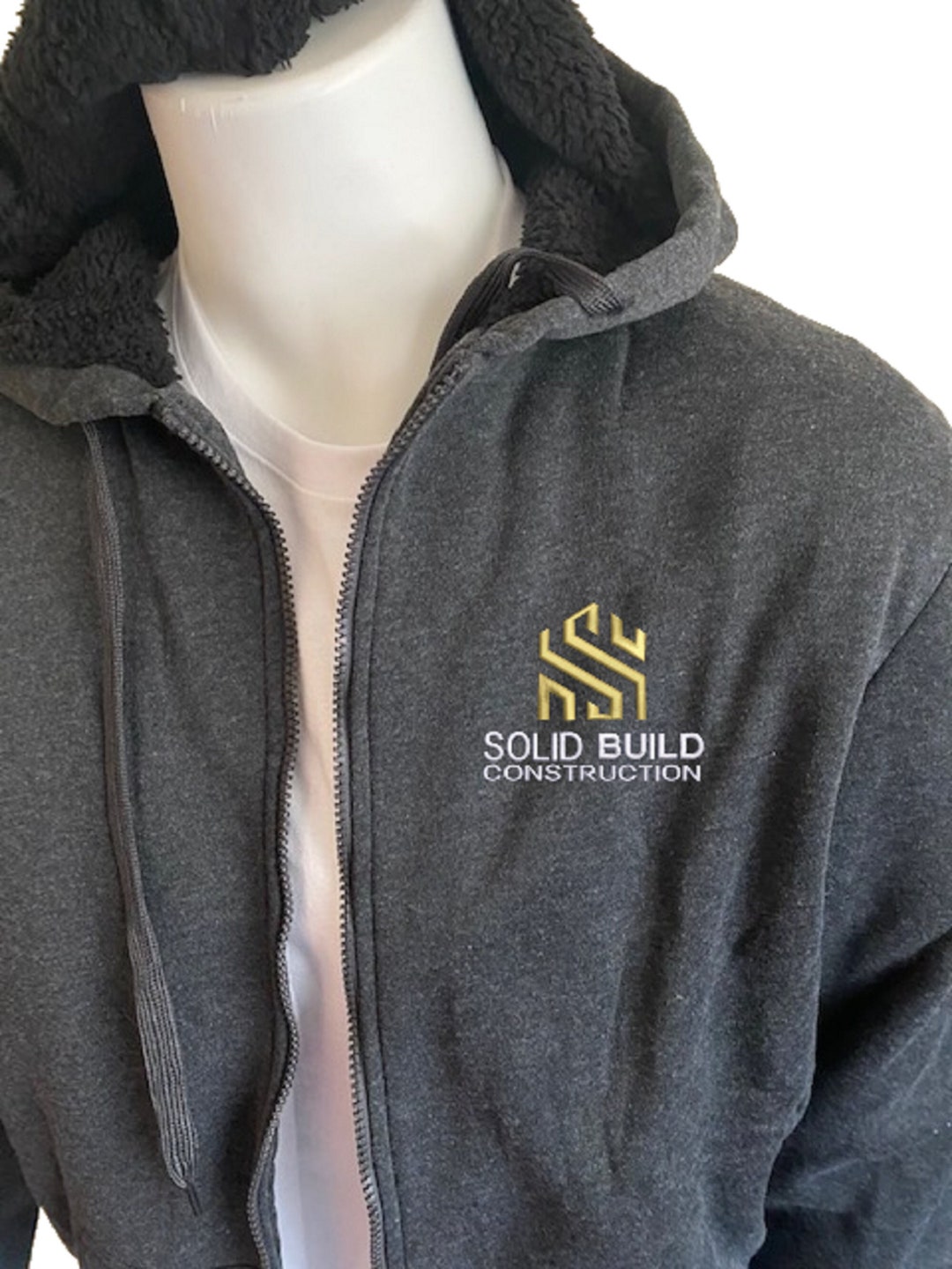 Heavy Zipper Jacket With Hoodie and Custom Embroidery or Printing Your ...