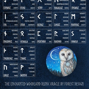Reference Sheet Instant Download/the Enchanted Woodland Runic Oracle ...