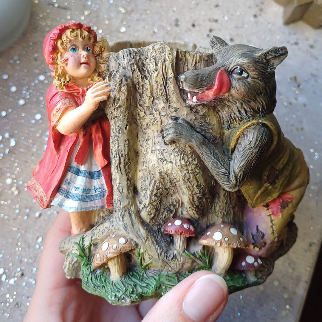 Little Red Riding Hood Vintage Resin Desk Organizer/little Riding Hood ...