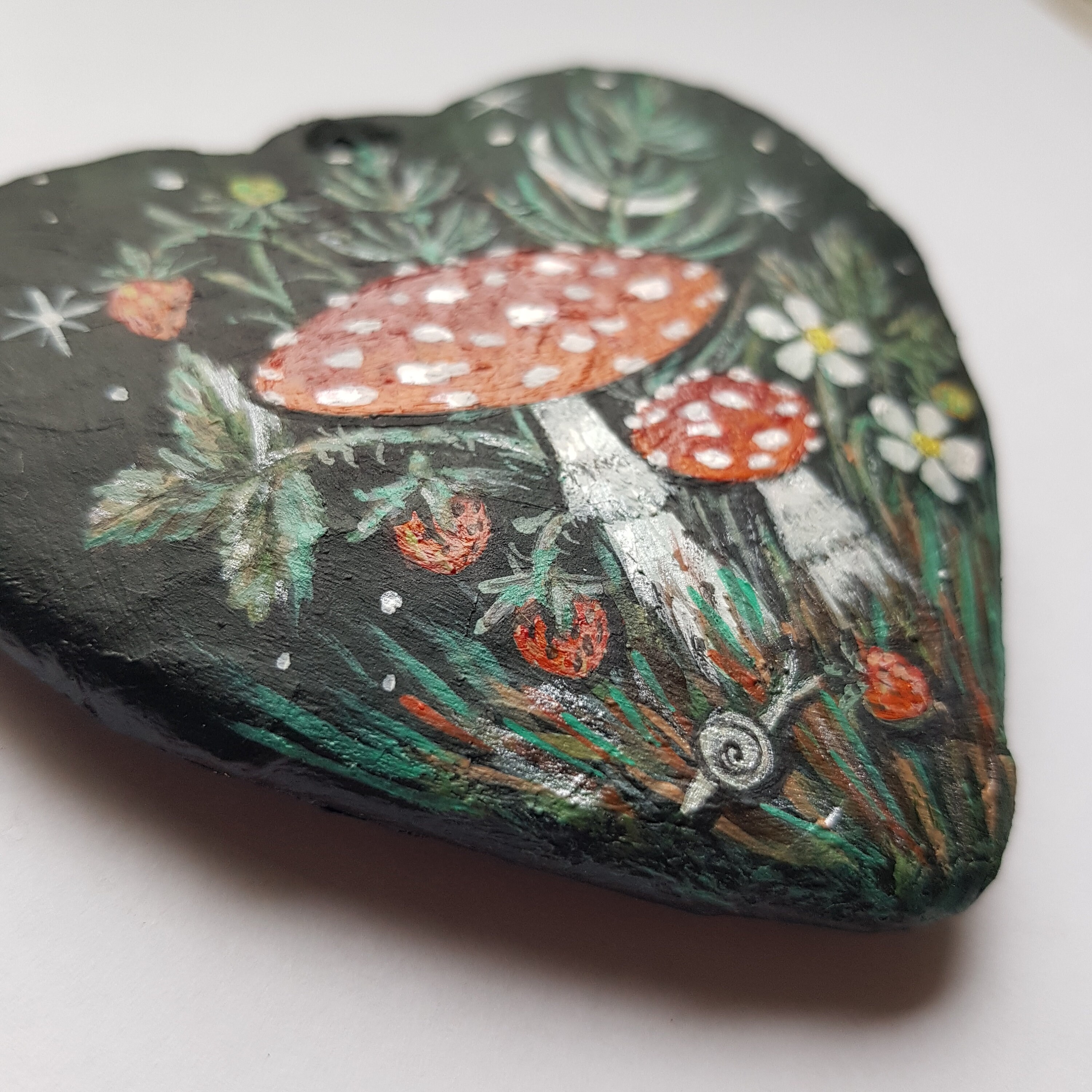 Vintage Folklore Wall Hanging Toadstoolshand Painted Forest - Etsy