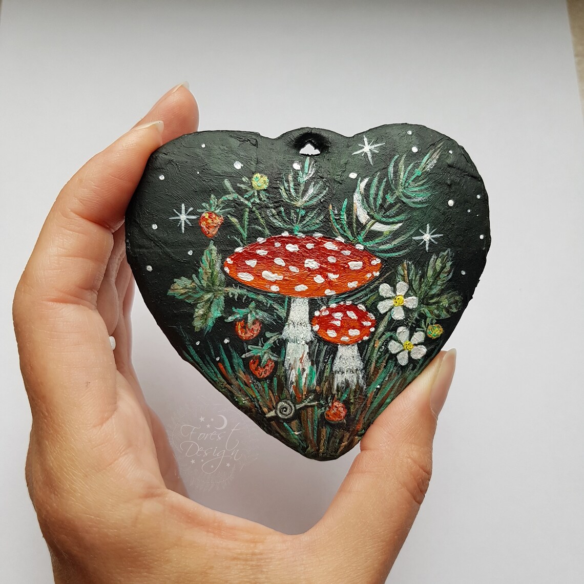 Vintage Folklore Wall Hanging Toadstoolshand Painted Forest - Etsy