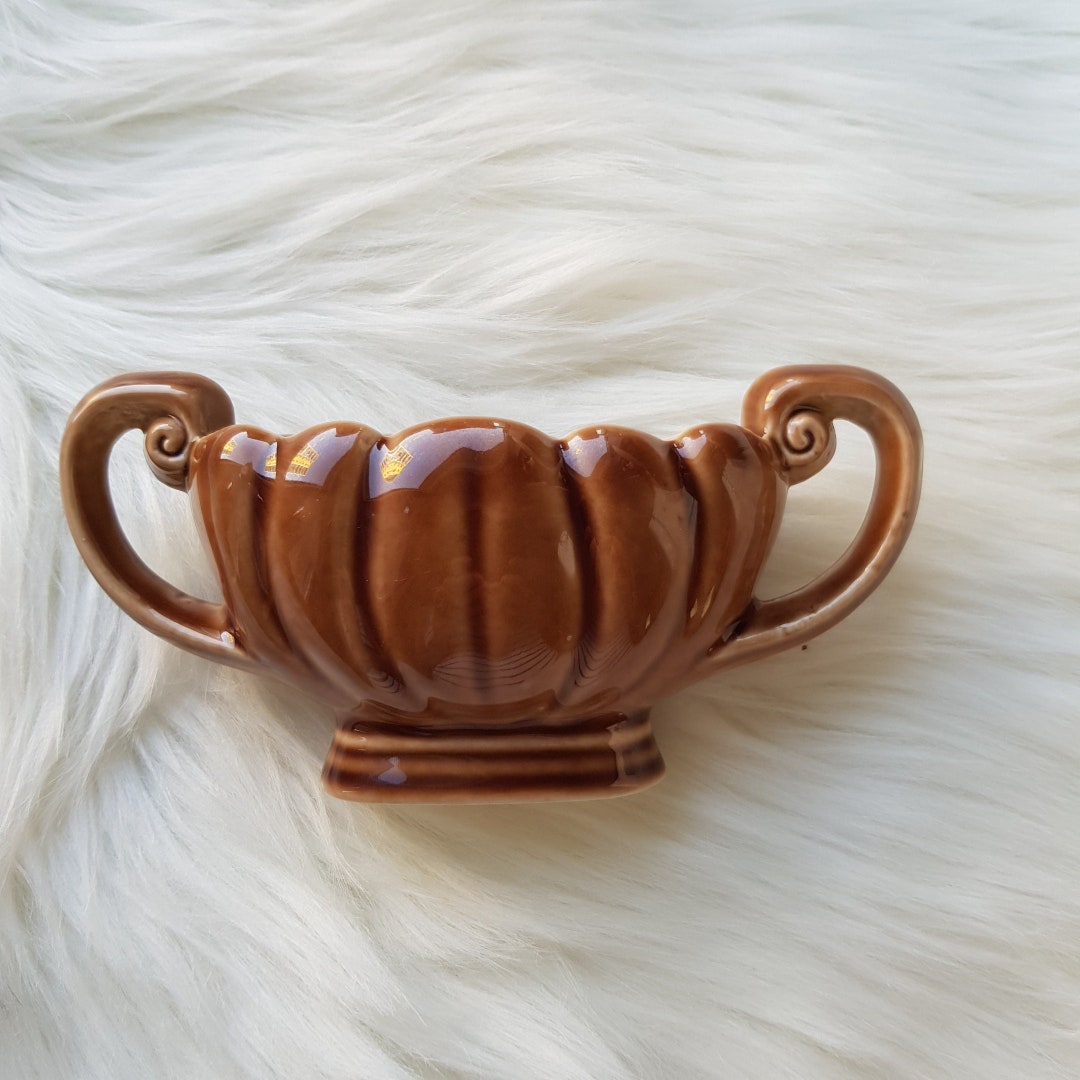 Vintage Wade Pottery Beige Glazed Two Handle Small Boat/posy Vase Candy ...