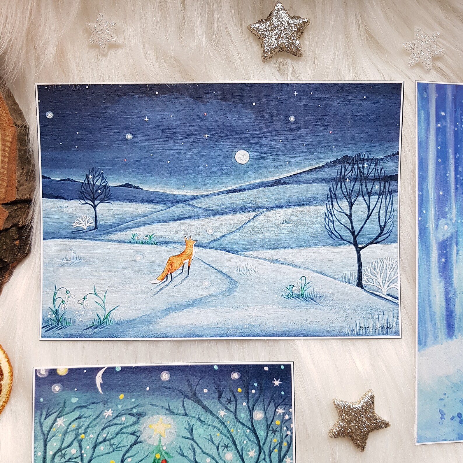 Set of 4 Magical Woodland Cards,spiritual Blank Cards,woodland Animals ...