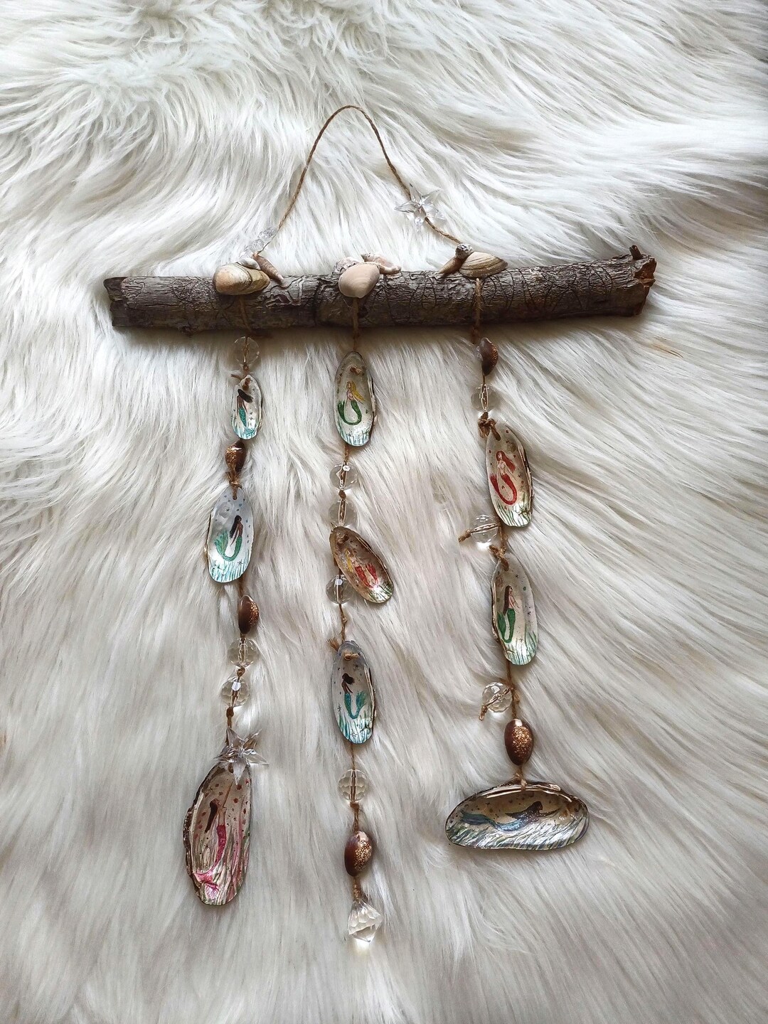 Mermaid Whispers Fantasy Wall Decoration/hand Made Ocean Sun Catcher ...