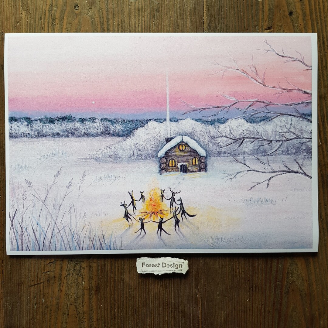 Art Print A4 Forest Carnival/fairy Tale Cozy Illustration Woodland ...