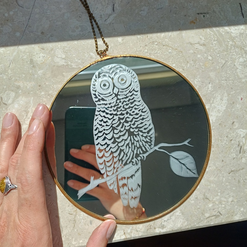 Owl Mirror - Etsy