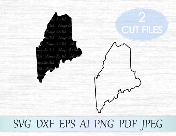 Maine Svg Maine State Svg Maine Vector Maine Clipart Me Etsy