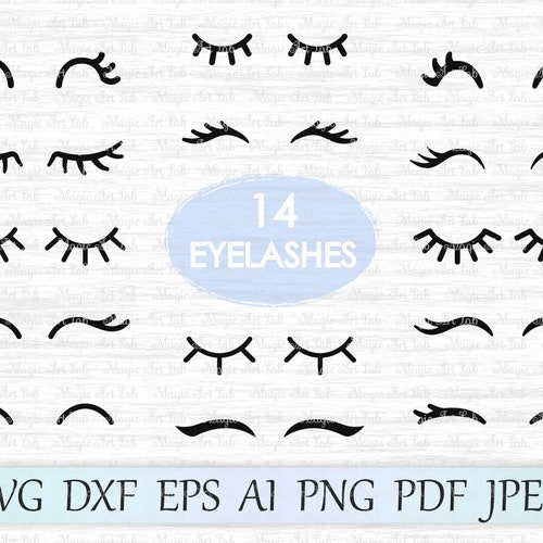Eyelashes SVG Lashes Svg Eyelashes Clipart Eyelash Vector | Etsy