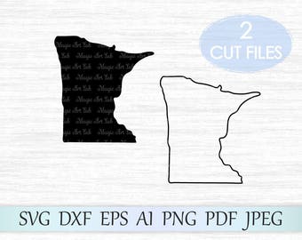 Minnesota outline | Etsy