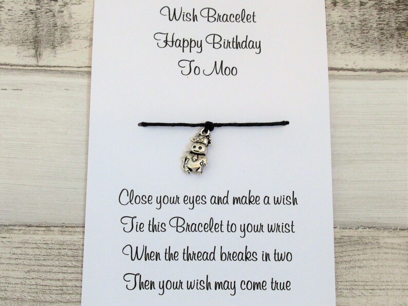 Happy Birthday to Moo Wish Bracelet Cow Bracelet Cow - Etsy
