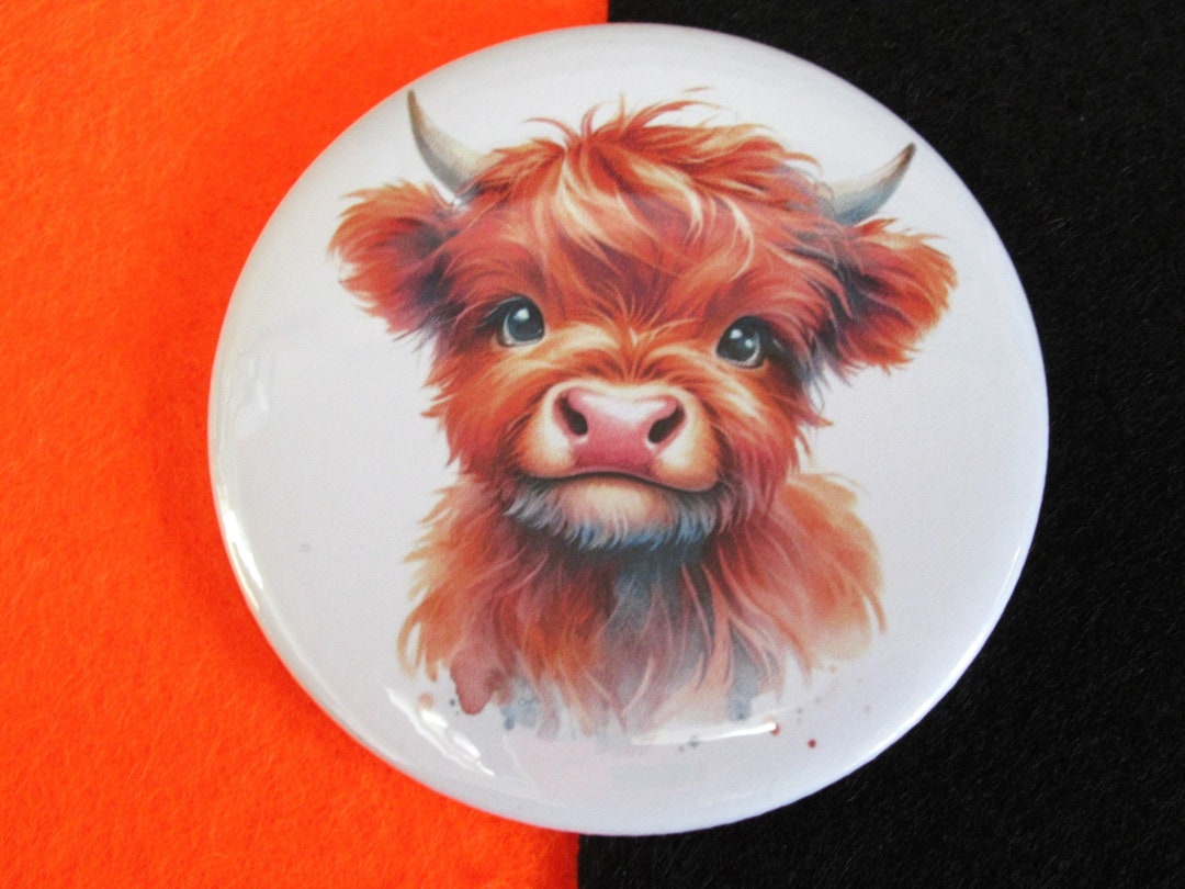 Imán para nevera de vaca de las Tierras Altas: Animal de granja escocés ...