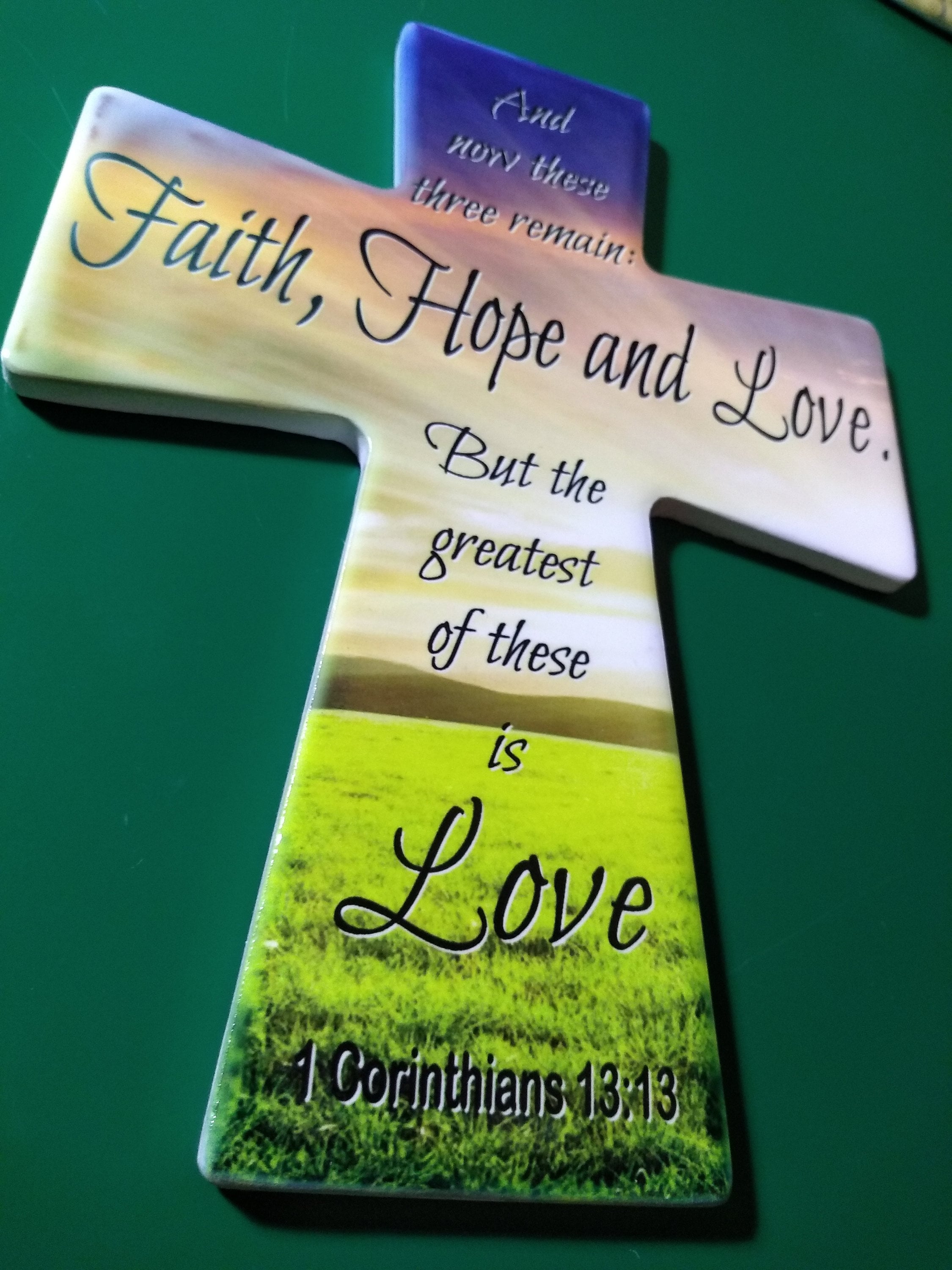 Ceramic Bible Verse Cross Full Color Cross Wall Decor - Etsy