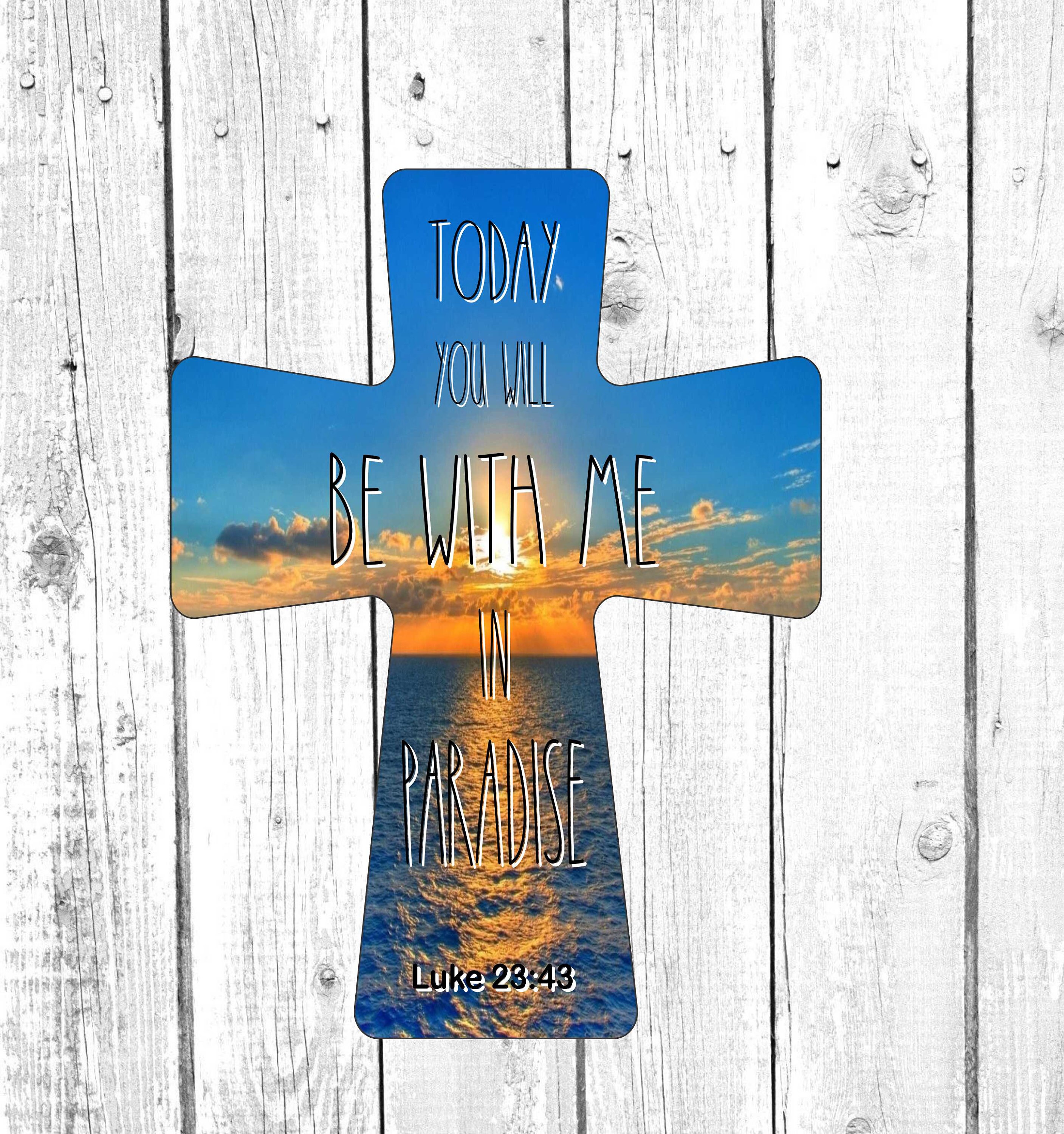 Ceramic Bible Verse Cross Full Color Cross Wall Decor - Etsy