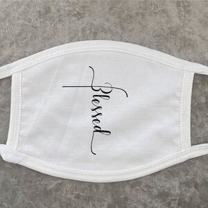 Faith Face Covering Jesus Mask Cross Face Covering 3ply Mask Blessed ...