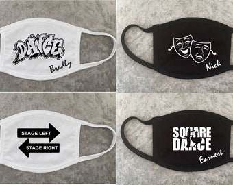 Dance Theater Face Covering Reusable Face Mask Dancer | Etsy