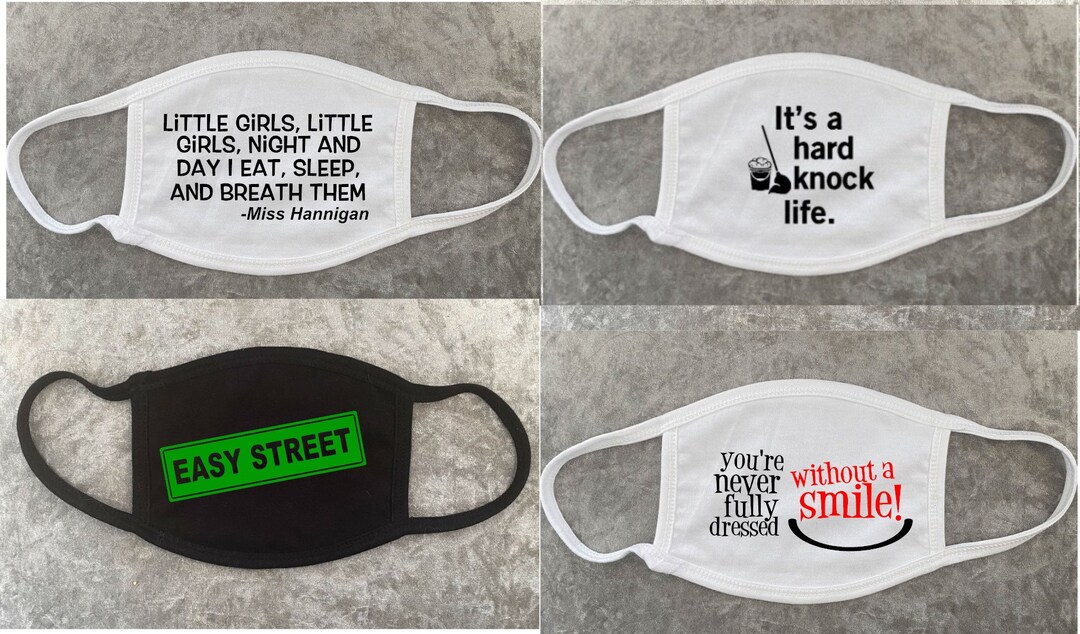 Broadway Inspired Masks - Annie Face Coverings - Broadway Theater Masks ...