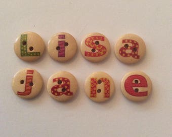 Letter of buttons | Etsy
