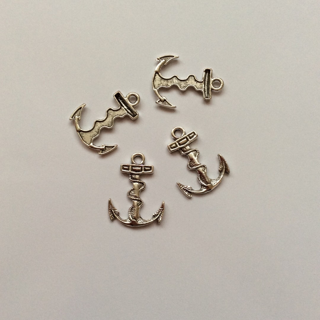 Anchor Charms/antique Silver Anchor Charms/silver Anchor Jewellery ...