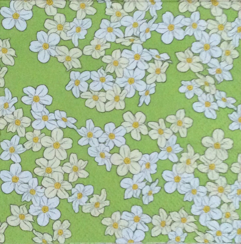 Daisies Paper Napkins/daisy Paper Napkins/floral Coloured Decoupage ...