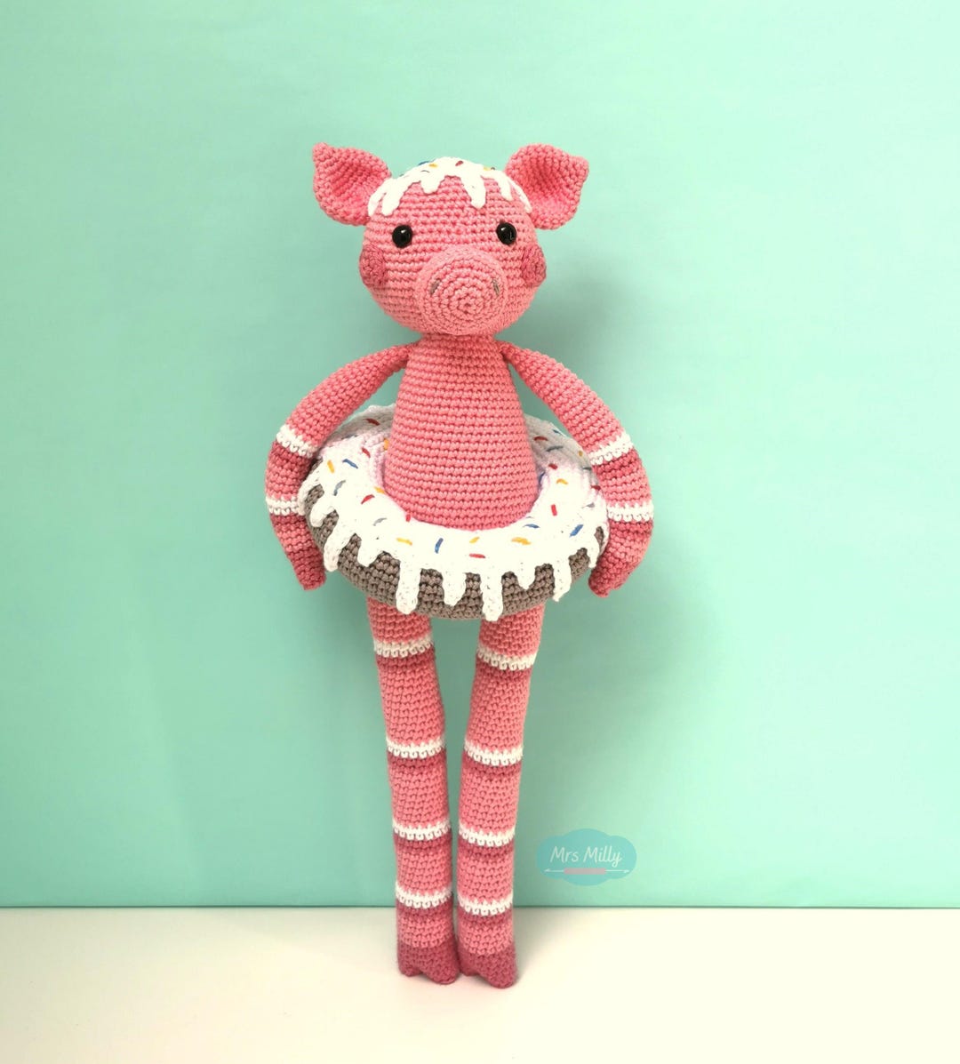Amigurumi Long Leg Suus the Sweet Pig PDF Crochet Pattern Doll Toy ...