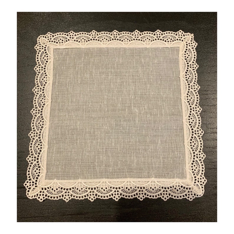 Handmade Linen Square Doilies - Etsy