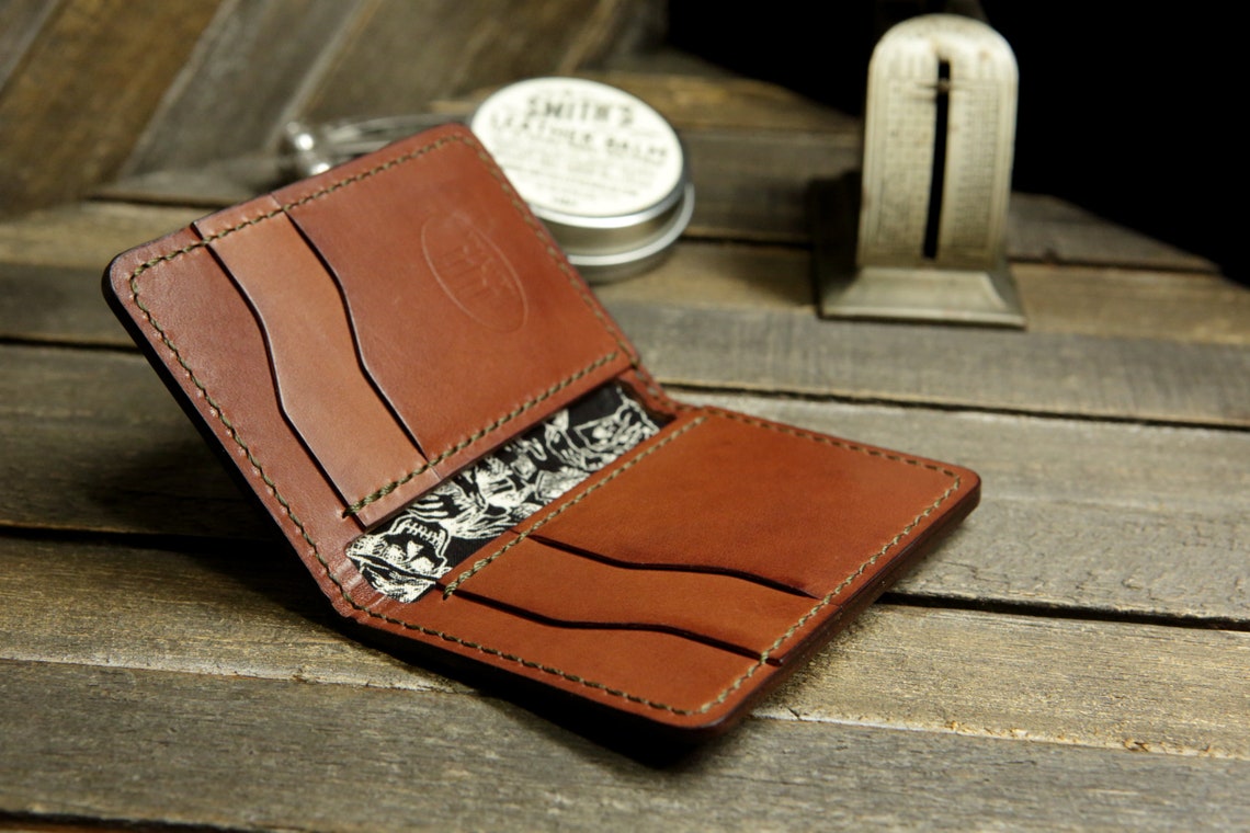 The Commander. A Handmade Leather Bi-fold Wallet With a - Etsy