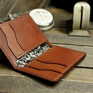 The Commander. A Handmade Leather Bi-fold Wallet With a Minimalist ...