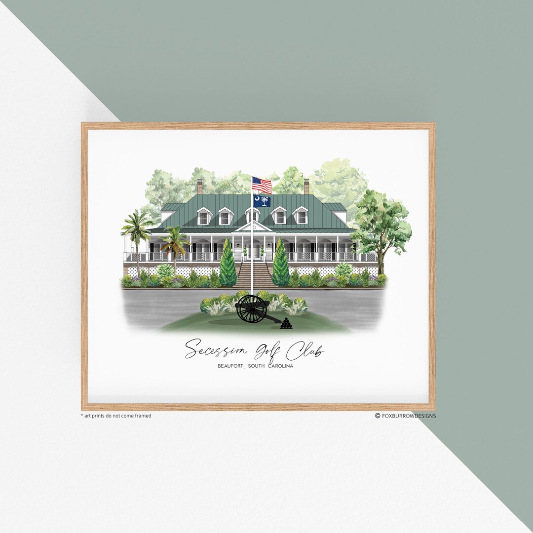 Secession, Golf Club Art Print, Art Print, Wall Decor, Golf Lover's ...