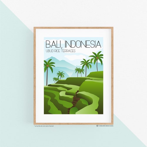 UBUD Bali Travel Poster - Etsy