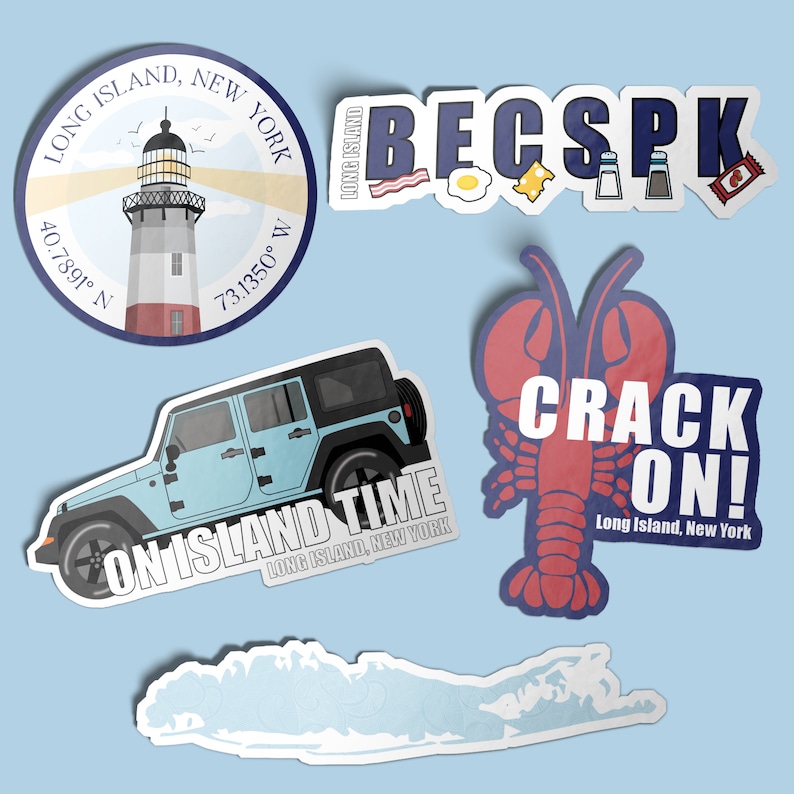 Long Island Outline Sticker, 4x1" Die Cut Sticker, Long Island Shape - Etsy