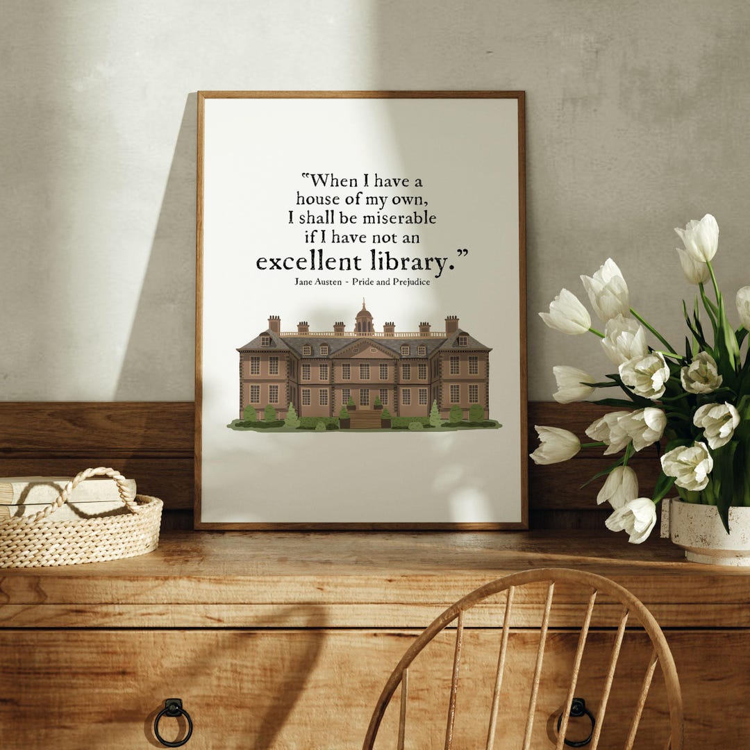 Pride and Prejudice, Literary Women Art Print, Wall Decor, Book Lover ...