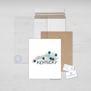 Kentucky Art Print - 50 States Collection, Wall Decor, USA, State Art ...