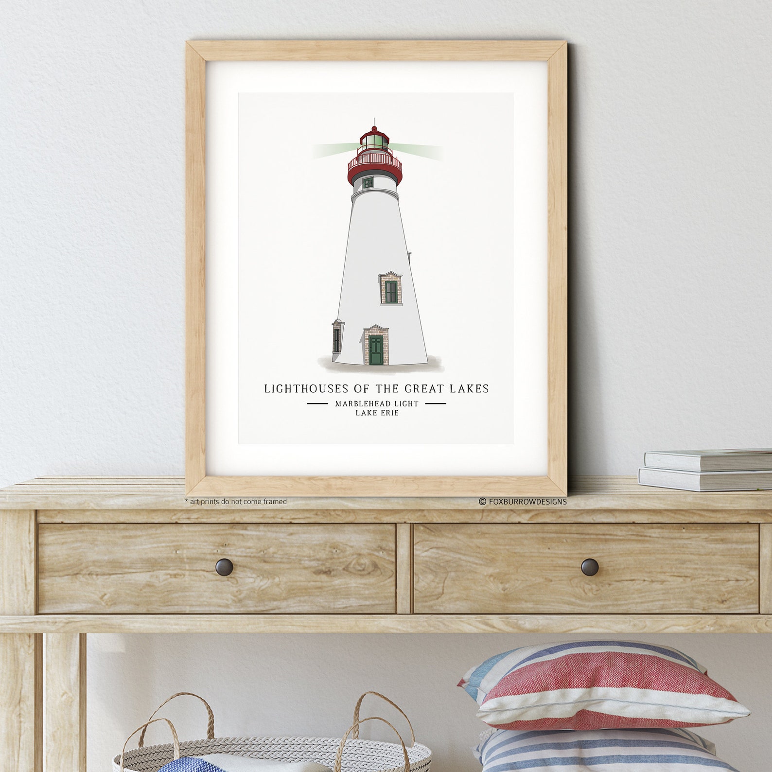 Marblehead Light, Lighthouses of the Great Lakes, Art Print, Wall Decor ...