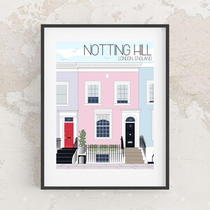 London Travel Art Print Notting Hill - Etsy