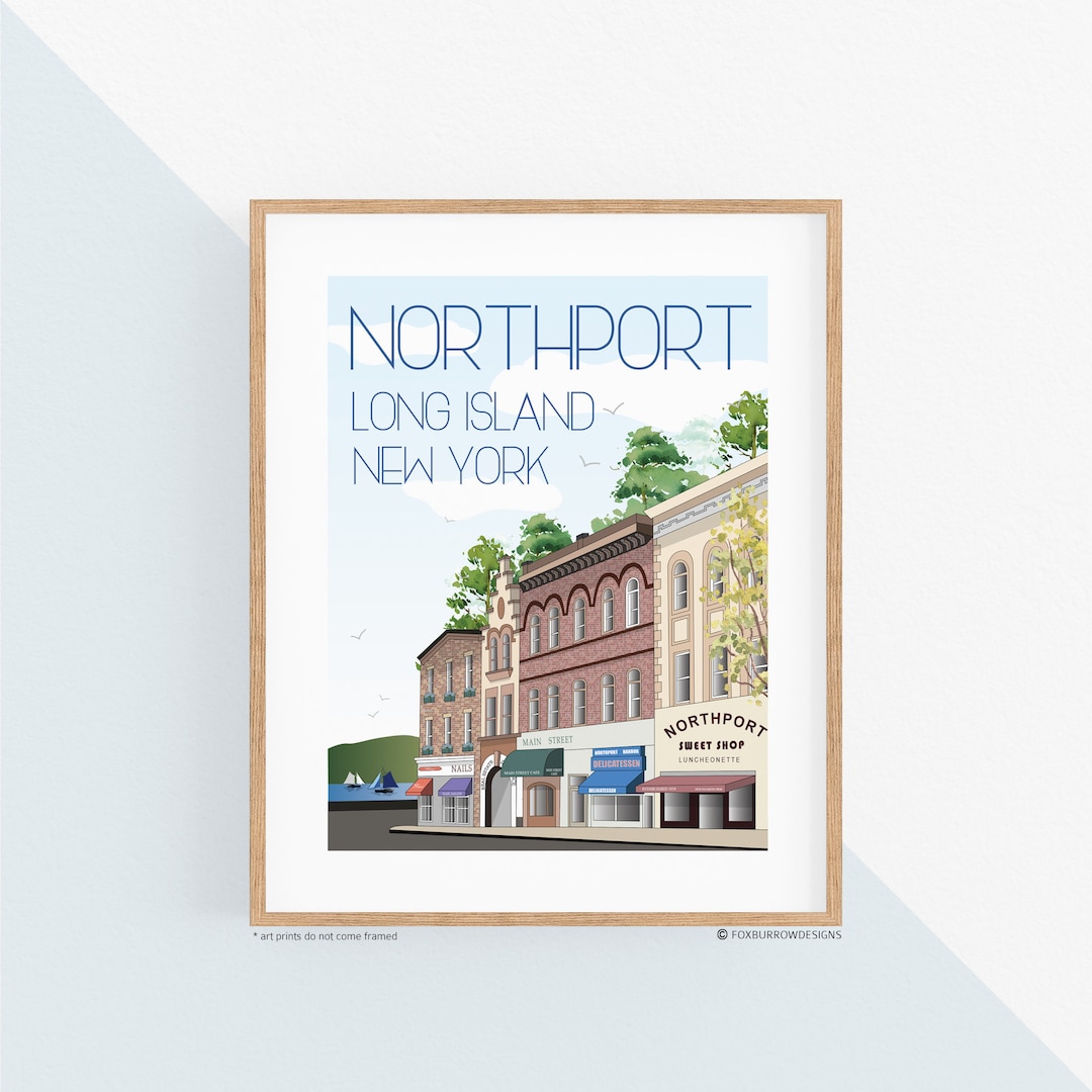 Northport, Long Island Travel Art Print, Wall Decor, Coastal Art, Long ...