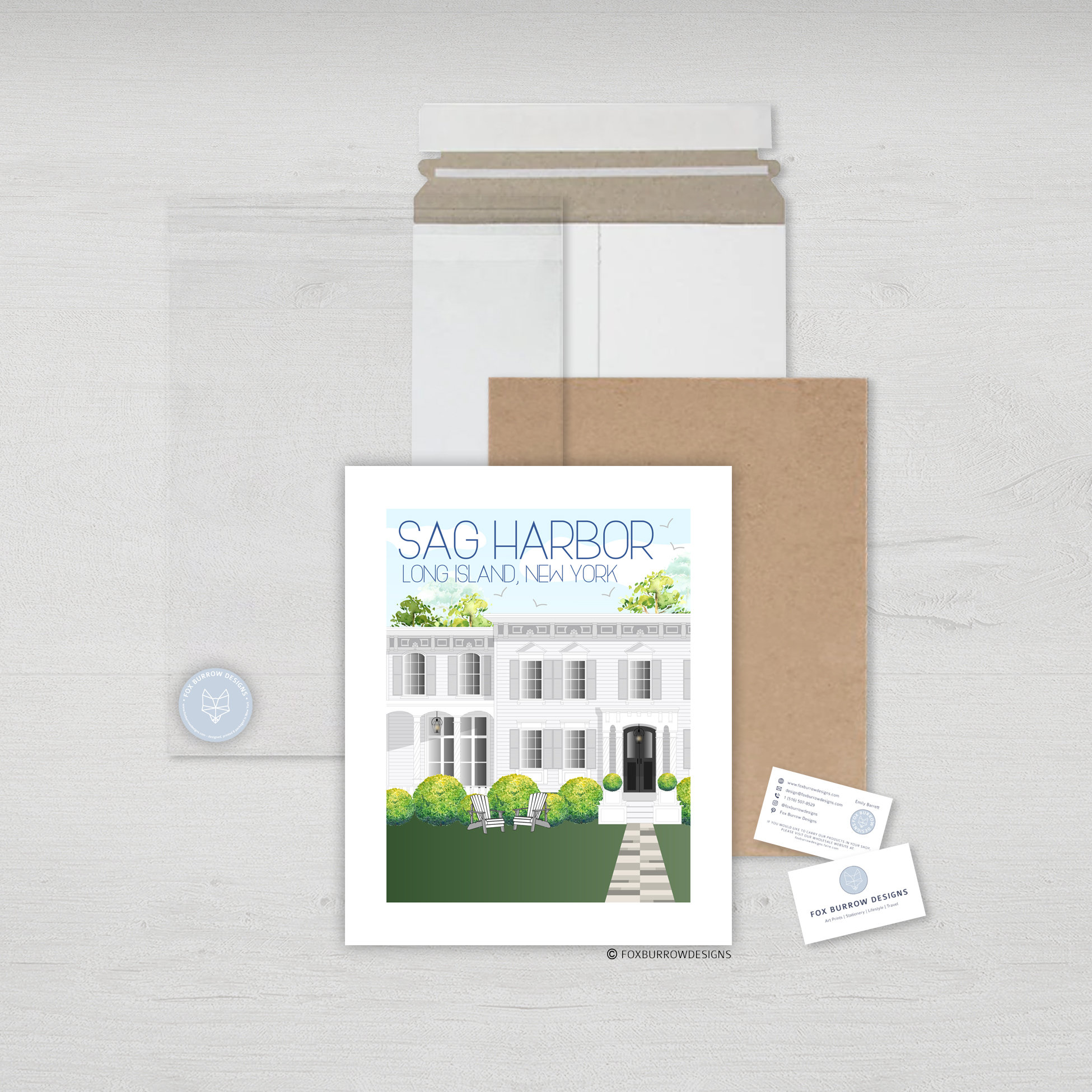 Sag Harbor Long Island Travel Art Print Wall Decor Coastal - Etsy