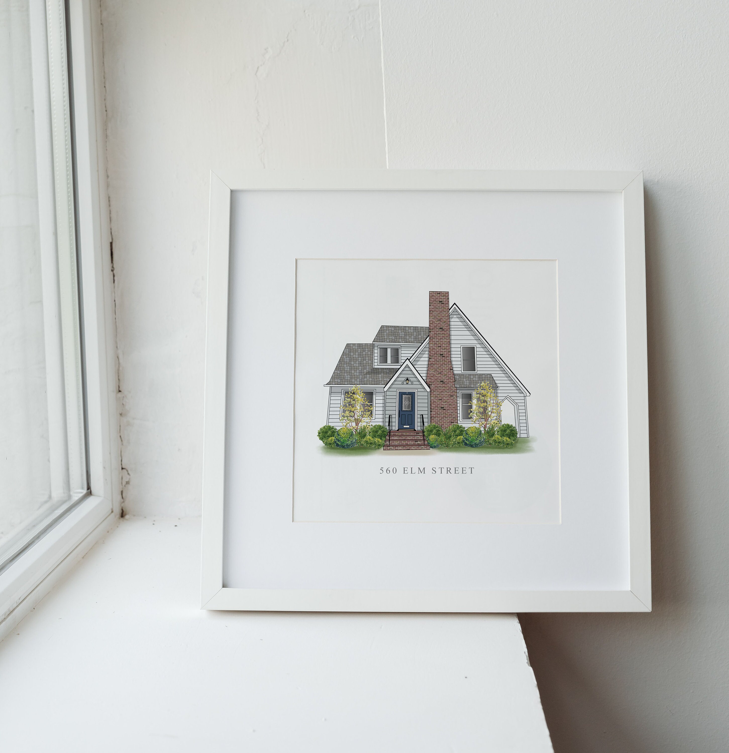 Custom Home Art Print House Illustration Housewarming Gift - Etsy