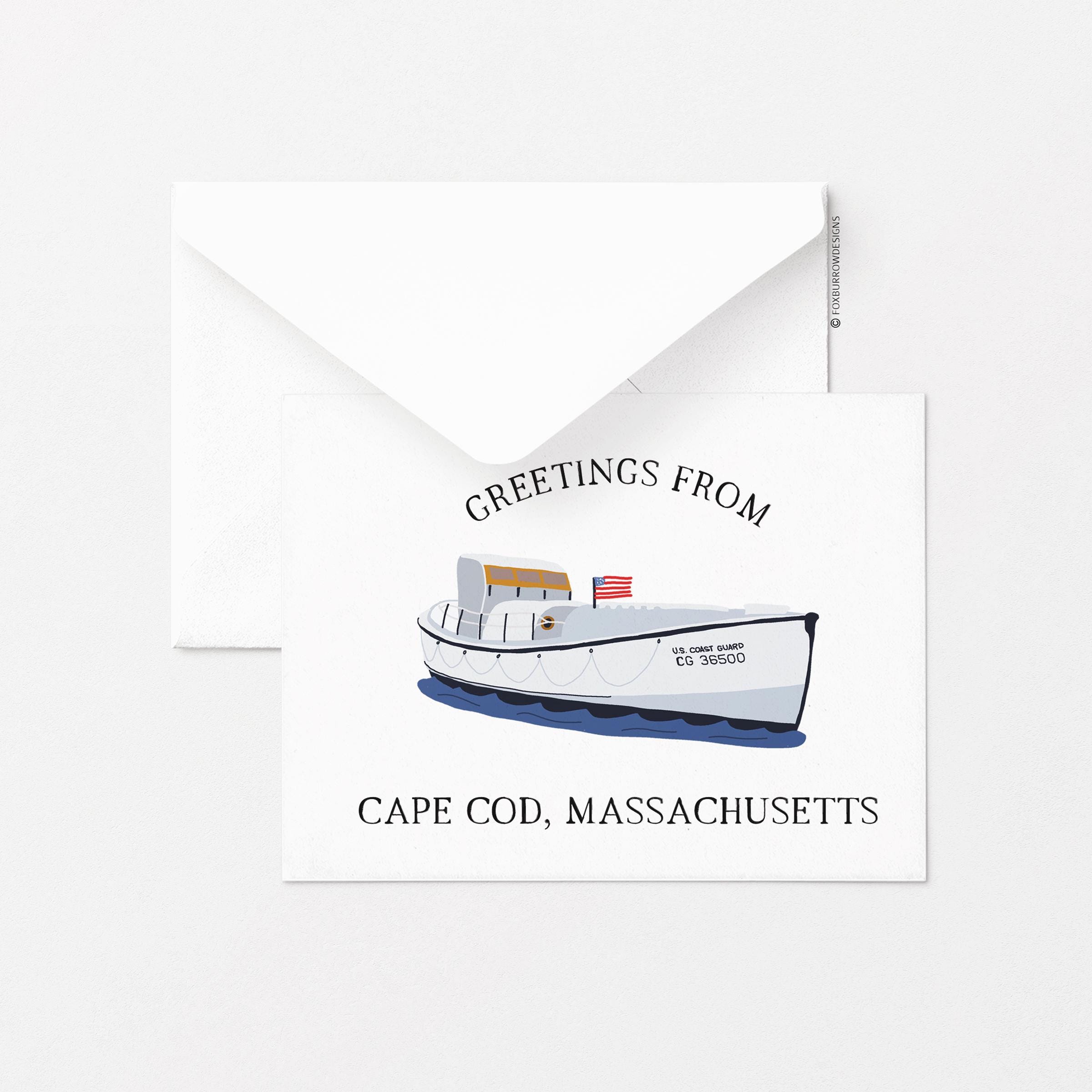 Cape Cod Coast Guard Greeting Card, Single Greeting Card, Everyday ...
