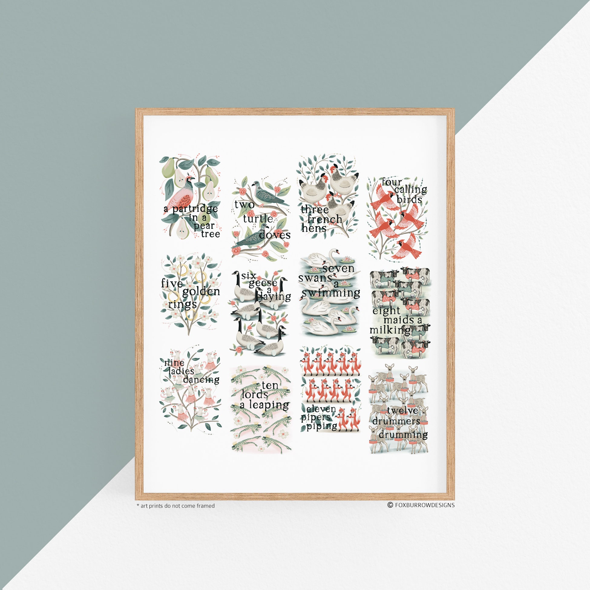 12 Days of Christmas Poster Holiday Decor Christmas Decor - Etsy