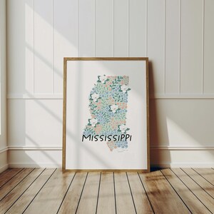 Mississippi Art Print - 50 States Collection, Wall Decor, USA, State ...