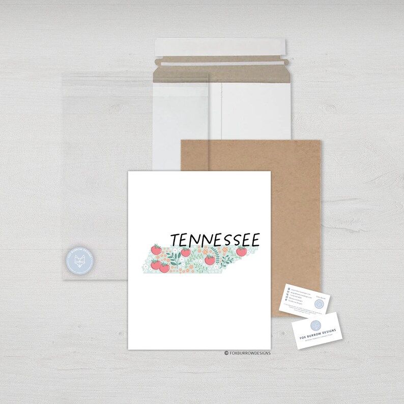 Tennessee Art Print 50 States Collection Wall Decor USA - Etsy