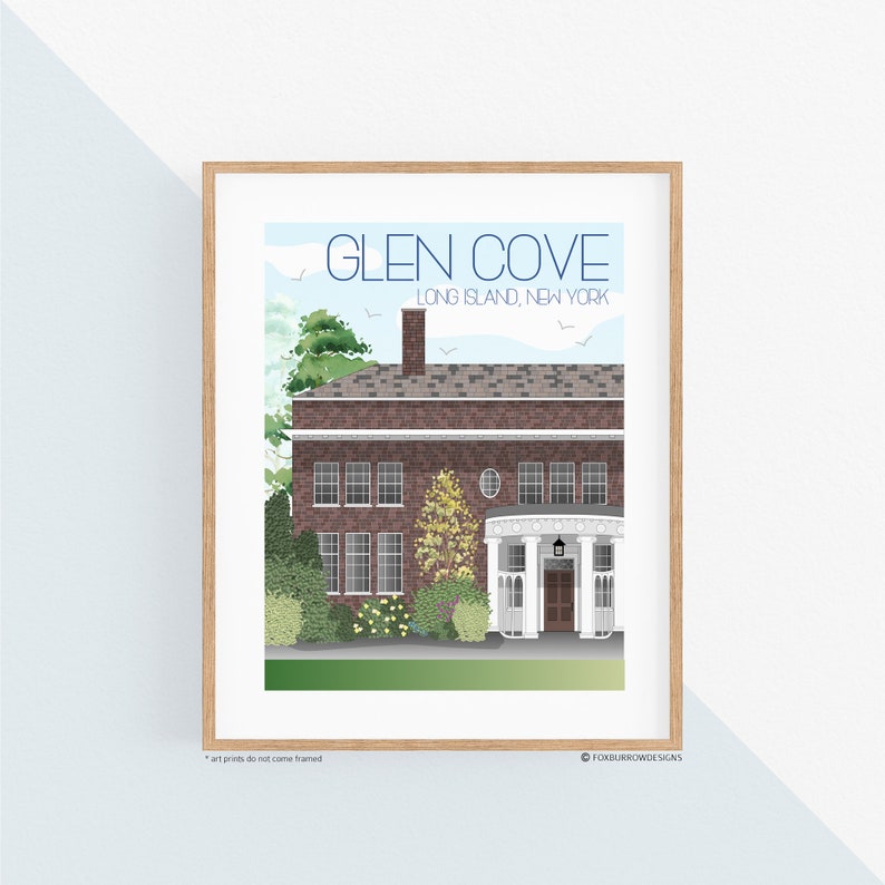 Glen Cove Long Island Travel Art Print Wall Decor Coastal - Etsy