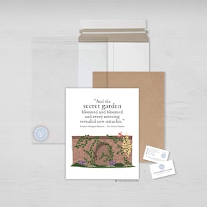 The Secret Garden, Literary Women Art Print, Wall Decor, Book Lover ...