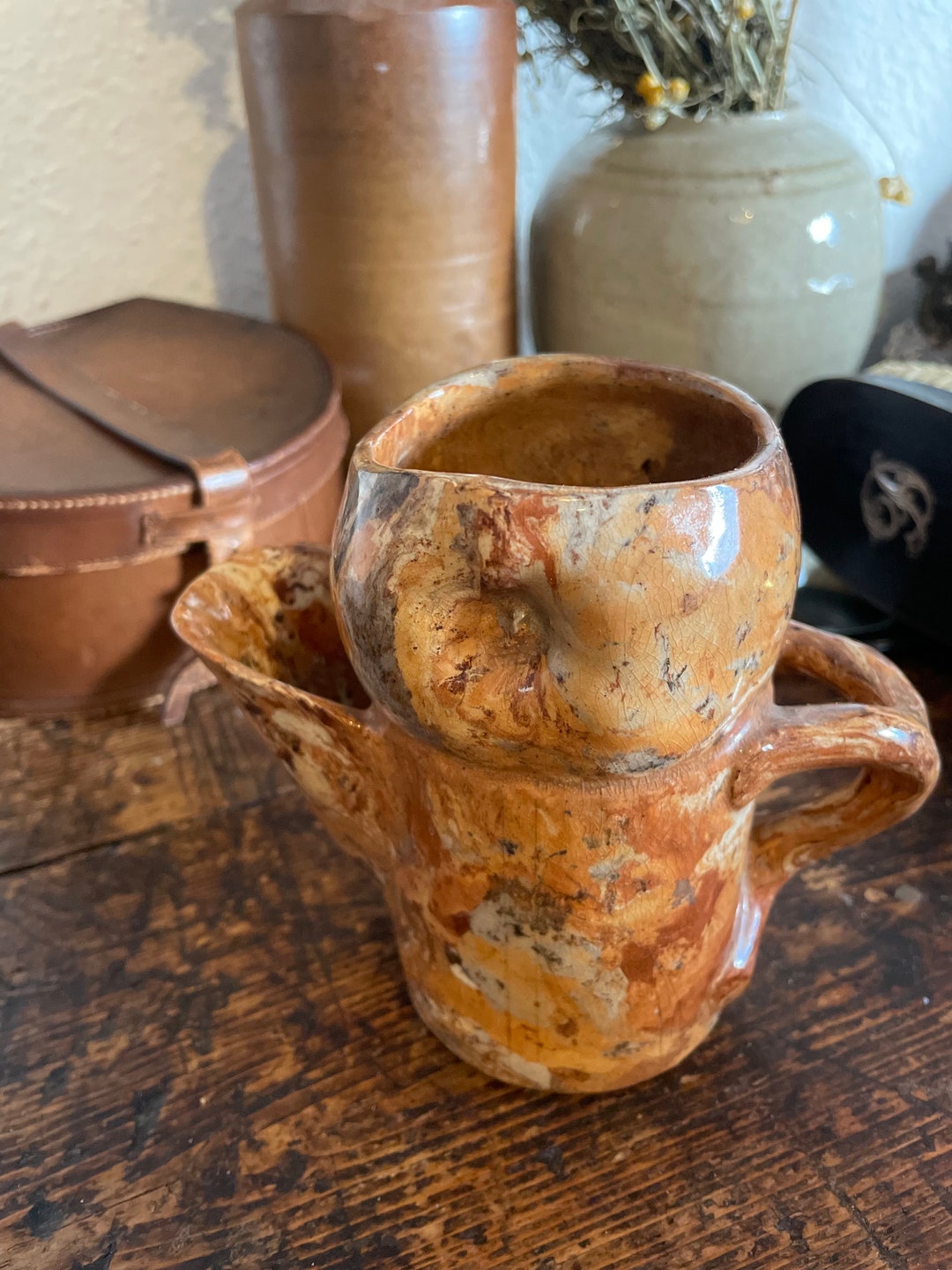 Vintage Studio Ceramic Shaving Scuttle/ Mug. With Floral Design. - Etsy